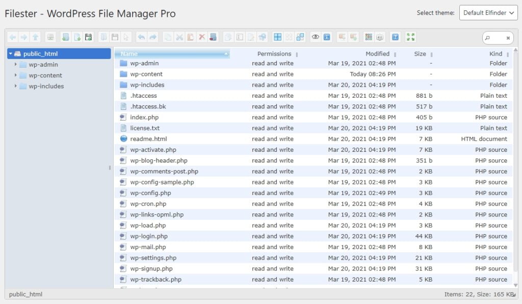 Manager plików w WordPress przy pomocy wtyczki Filester – File Manager ...